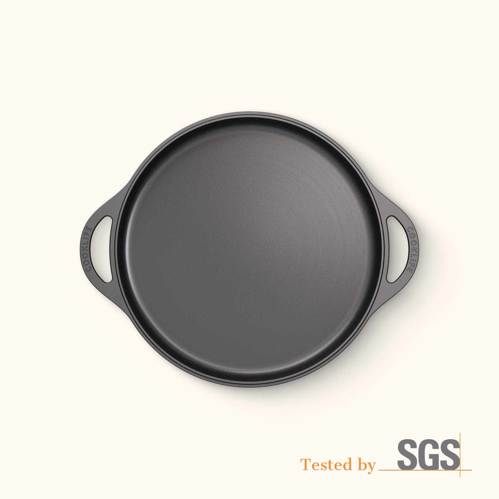 Cooklife Smooth Cast lron Dual Handle Round Griddle | 12 Inch - Oven ...
