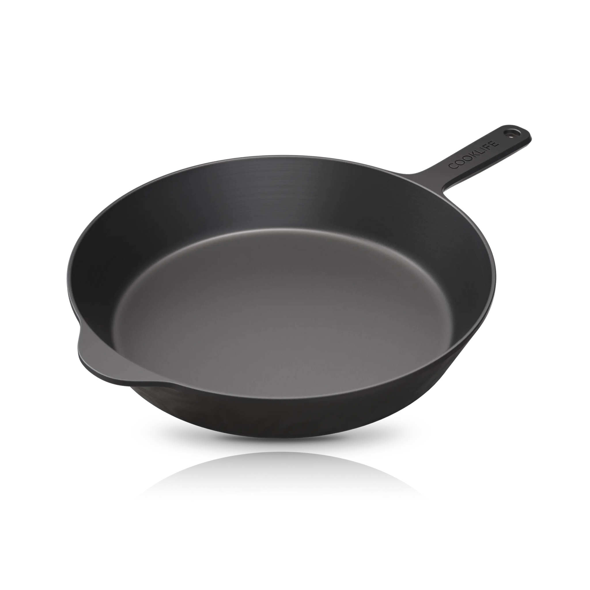 12 Inch Smooth Cast Iron Skillet - Cooklife Cast Iron Cookware
